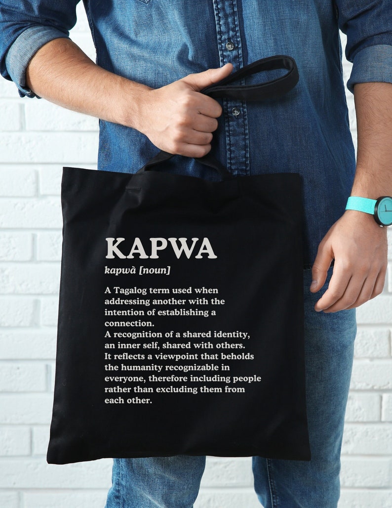 KAPWA Tote Bag | Filipino Canvas Tote | Philippines Shoulder Bag ...