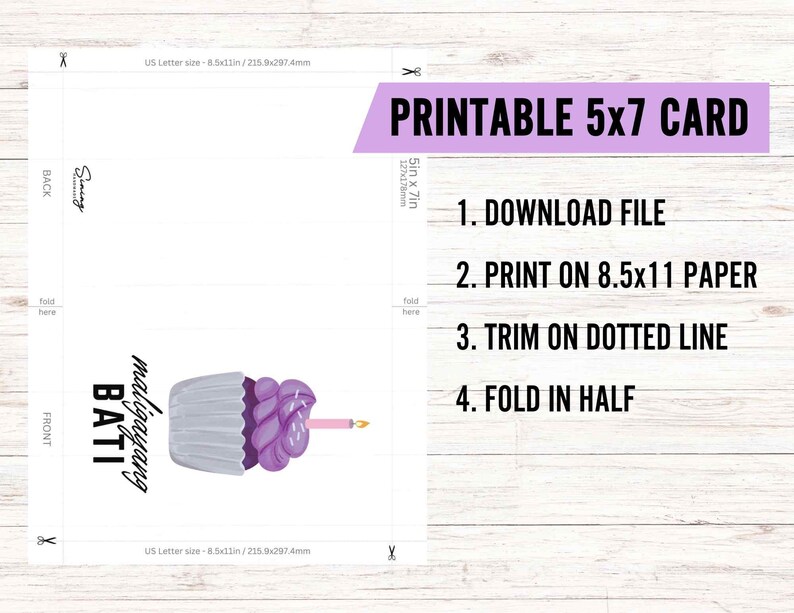 Birthday Day Card Filipino Birthday Day Card Maligayang Bati Ube Card ...