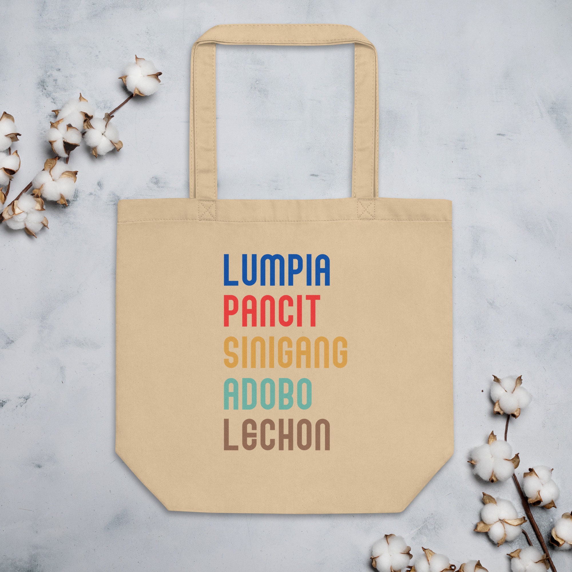 Filipino Food Tote Bag | Filipino Canvas Tote | Philippines Shoulder ...