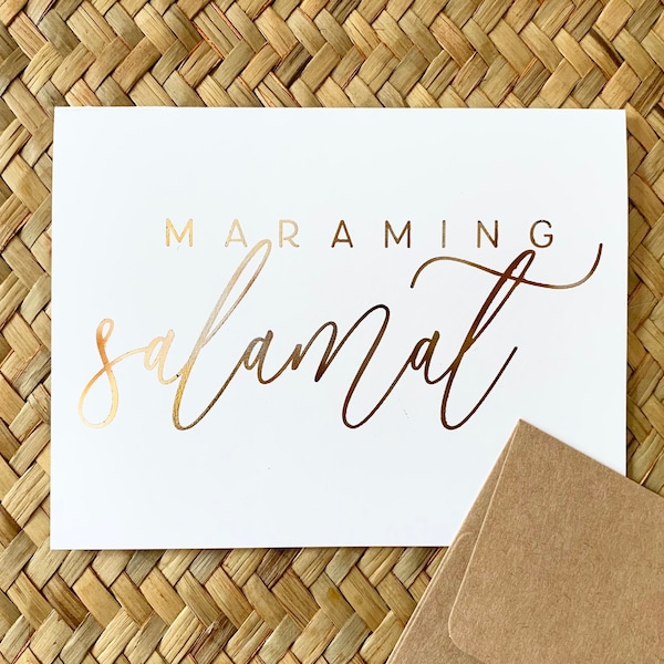 Filipino Philippines Salamat Card Cards - Etsy