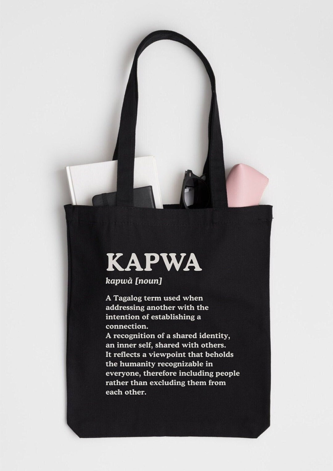 KAPWA Tote Bag | Filipino Canvas Tote | Philippines Shoulder Bag ...