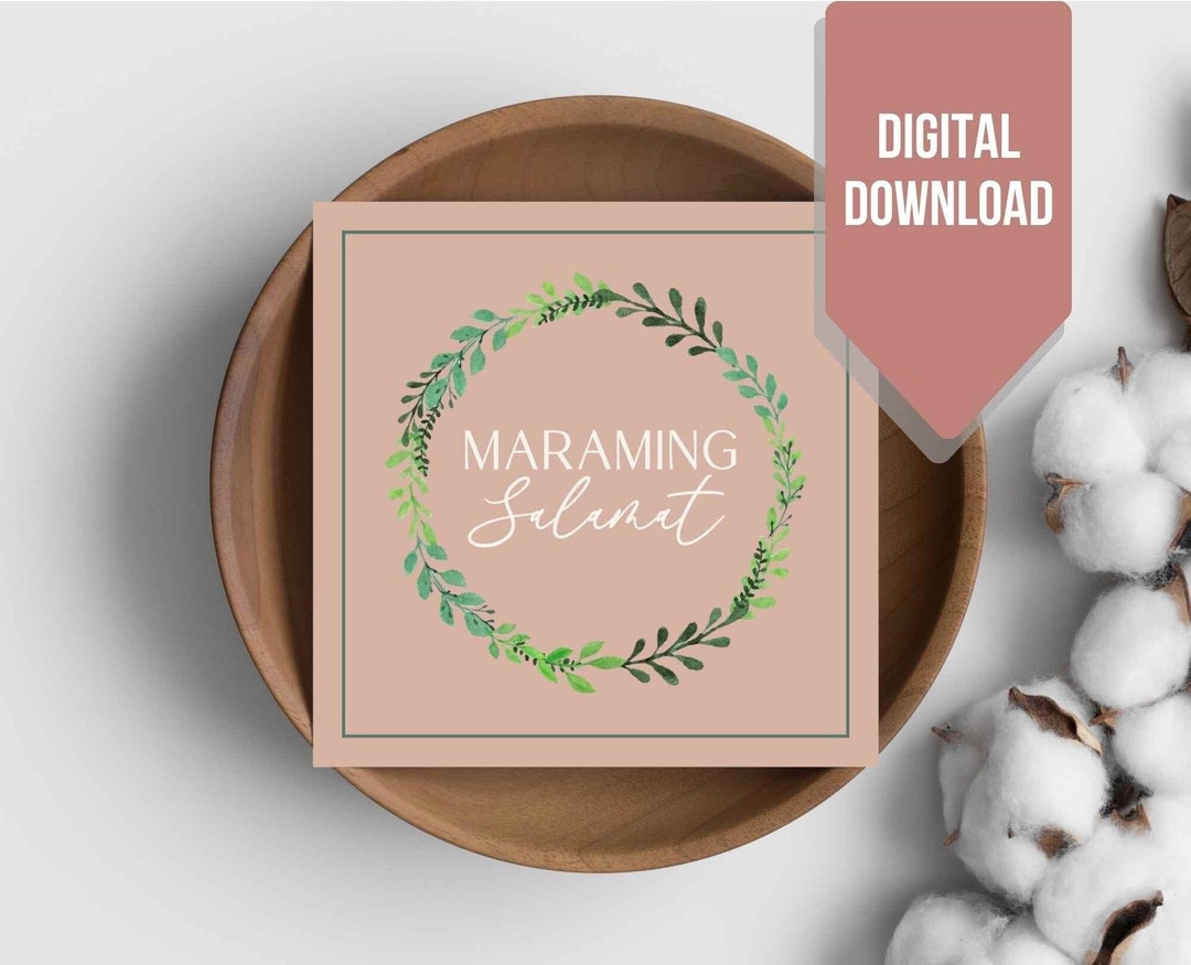 Thank You Card | Filipino Thank You Card | Maraming Salamat | Tagalog ...