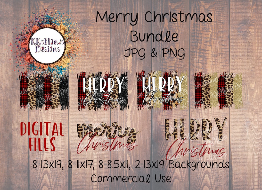 Merry Christmas Bundle | PNG | JPG | Commercial License | Sublimation ...