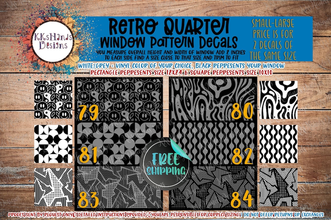 Retro Car Quarter Window Decals - Set of 2 for Side Window - Etsy
