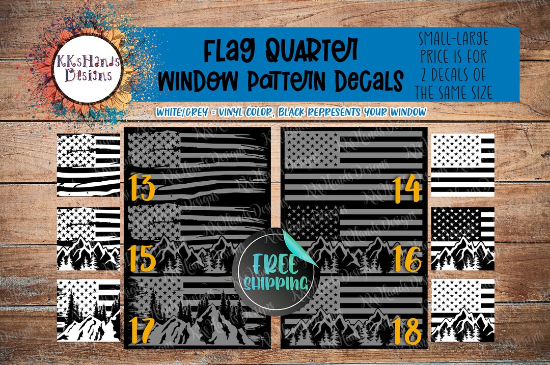 Car Window Decals | Quarter Panel Window | Large Pattern Decal | Custom ...