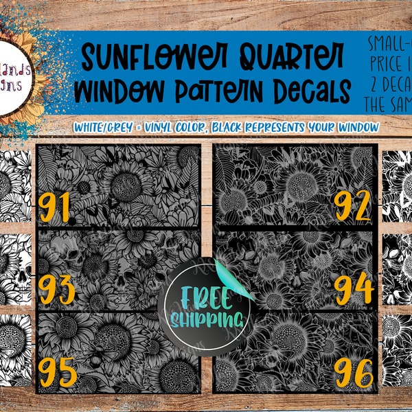 Sunflower Back Window Decals - Etsy