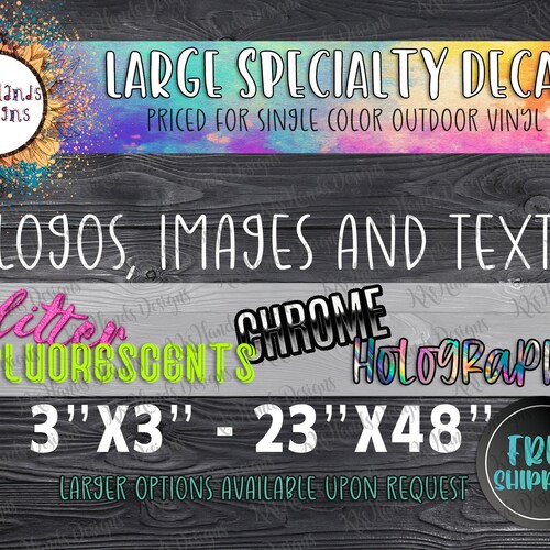 LARGE DECALS Custom Decal Custom Vinyl Personalized - Etsy