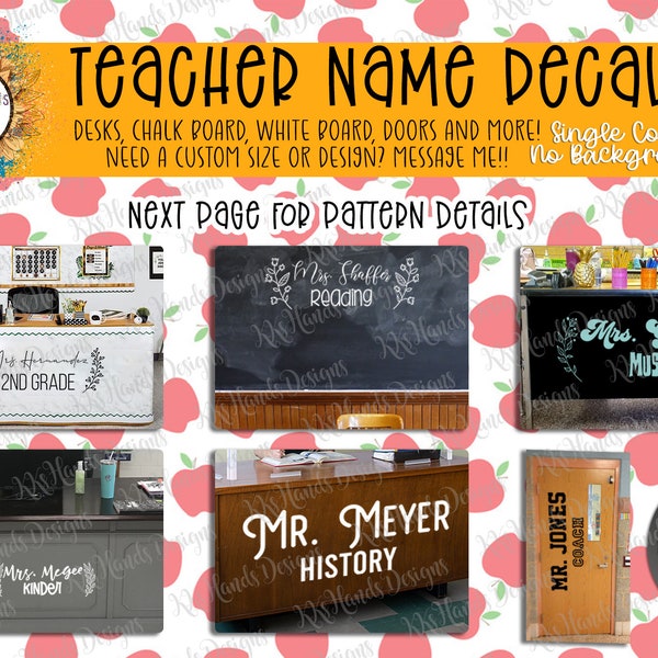 Teacher Desk Decal - Etsy