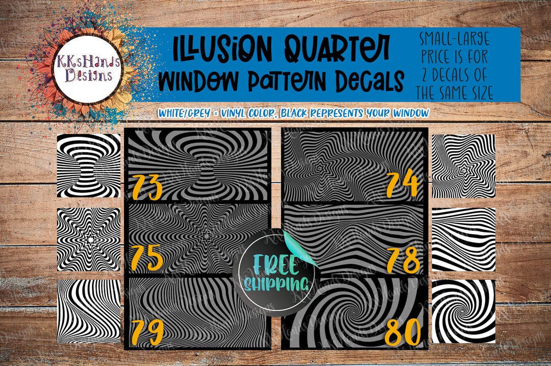 Illusion Car Window Decals Quarter Panel Window Large - Etsy