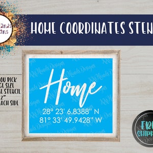 Home GPS Coordinates Decal | GPS Coordinates | Sign | Wall Vinyl | New ...
