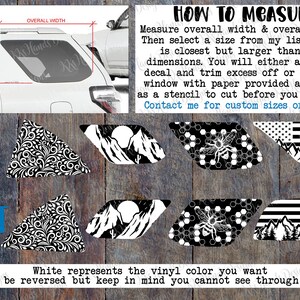 Car Window Decals | Quarter Panel Window | Large Pattern Decal | Custom ...