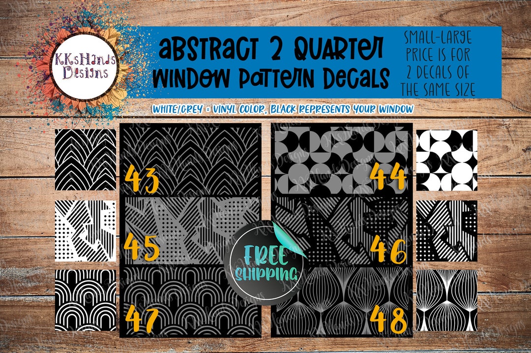 Abstract 2 Car Quarter Window Decals - Set of 2 for Side Window - Etsy