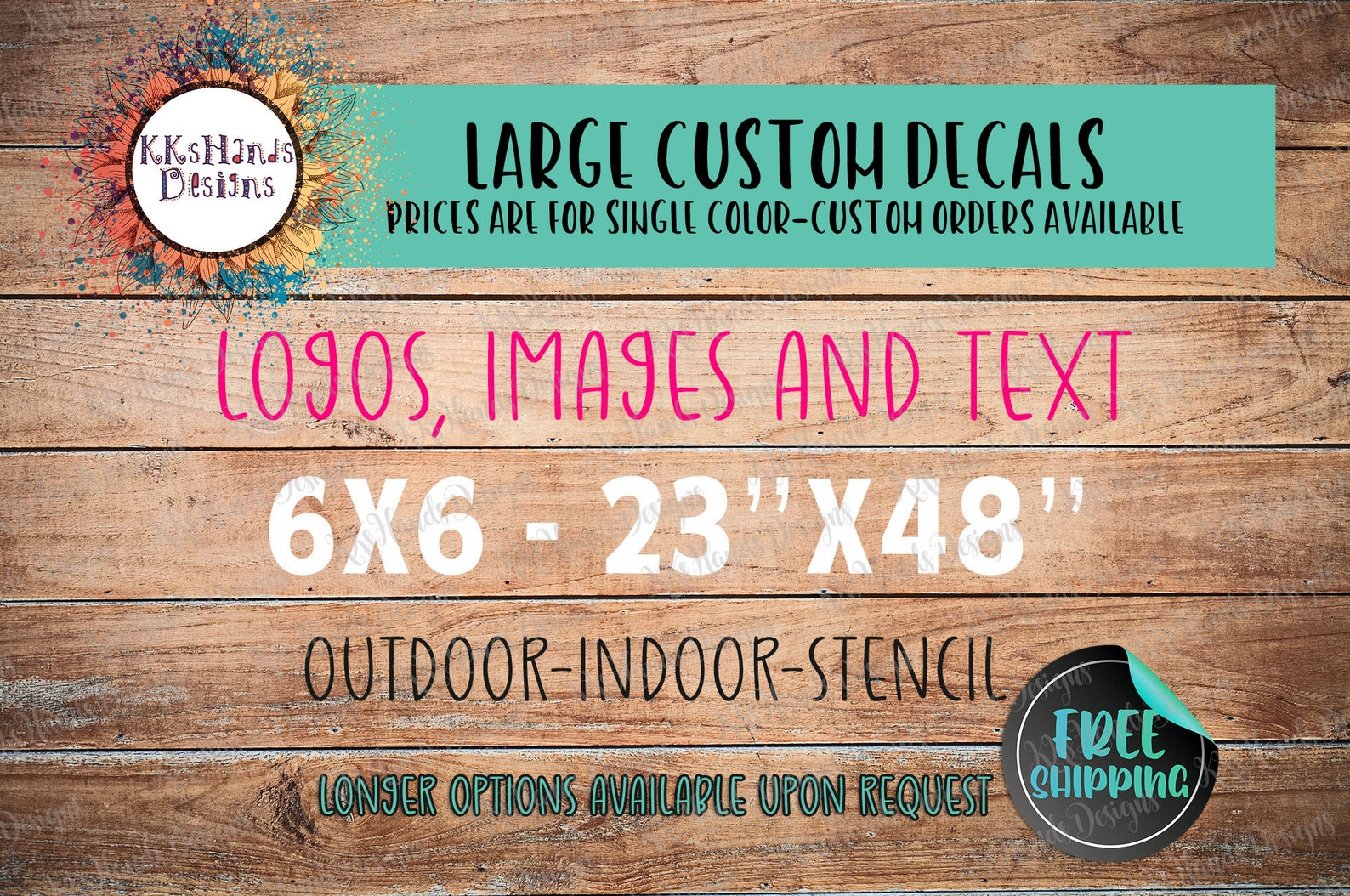 LARGE DECALS Custom Decal Custom Vinyl Personalized - Etsy