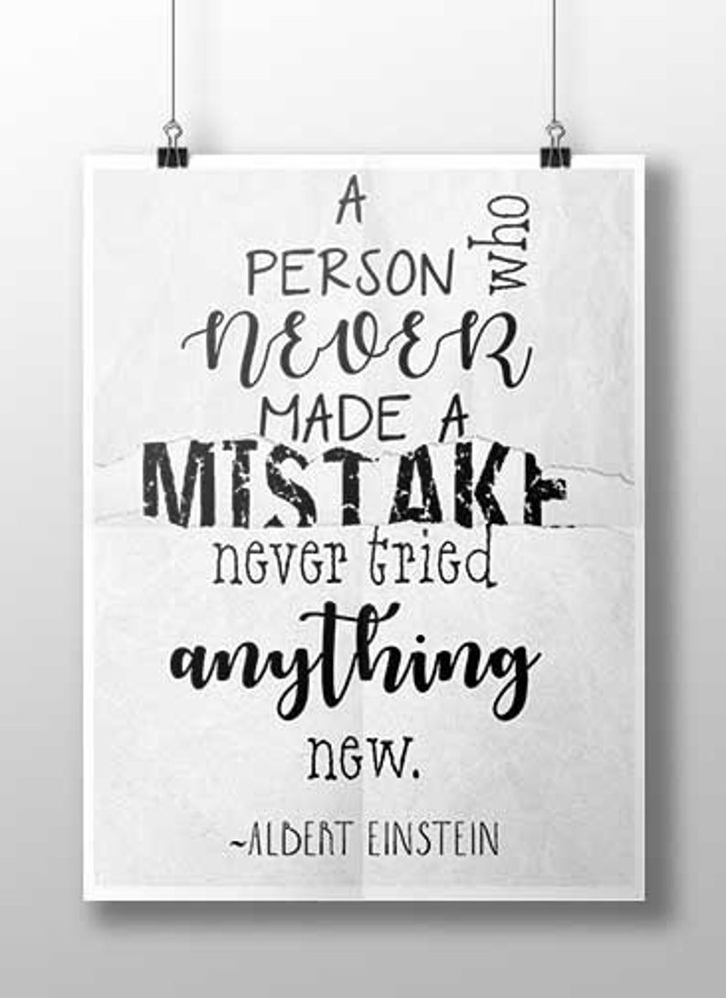 Albert Einstein Quote A Person Who Never Made a | Etsy