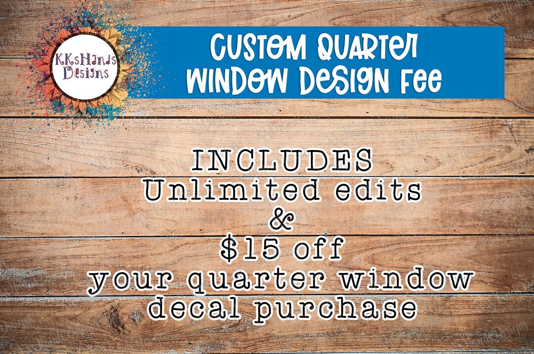 Custom Quarter Window Design Fee - Etsy