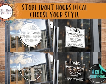 Business Hours Decal - Etsy