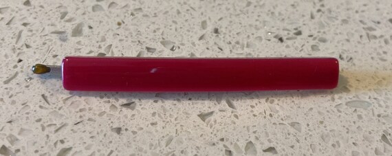 Ruby Red Bobby Pins, Red Lucite Hair Pins, 1980's Hai… - Gem