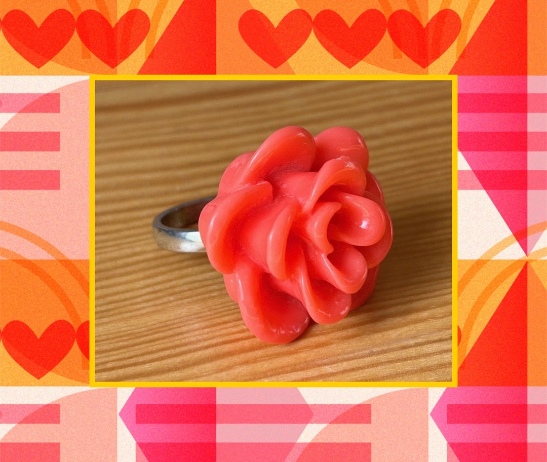 Flower Ring, Size 7 Flower,ring,carnation Rose Ring,birthday Gift ...