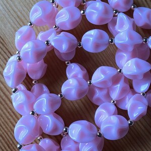 Long Pink Necklace,molded Pink Beads,birthday Gift,anniversary Gift ...