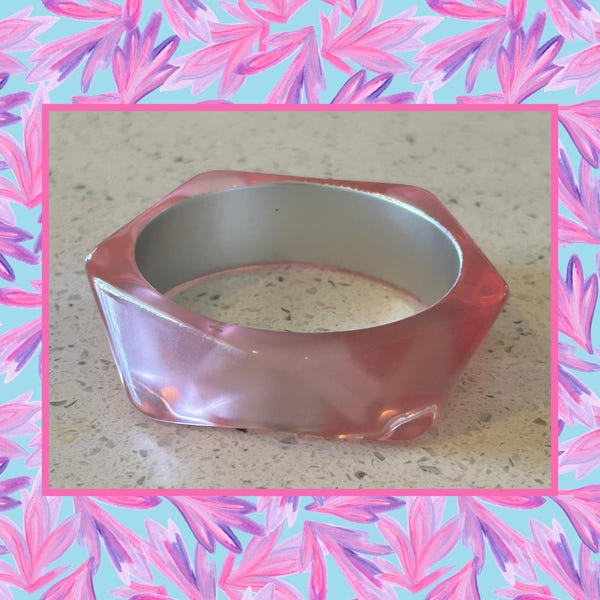 Pink Lucite Bangle - Etsy