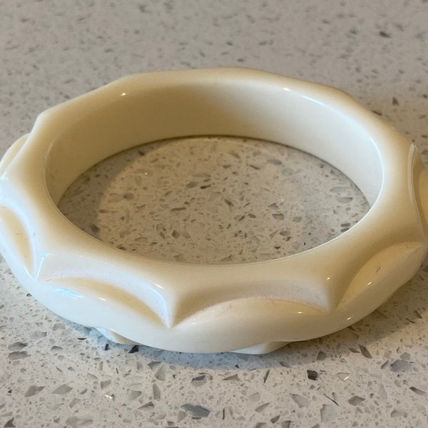 White Bangle - Etsy