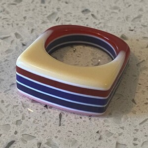Thin Striped Ring,colorful Lucite Ring,birthday Gift,size 8 Lucite Ring ...