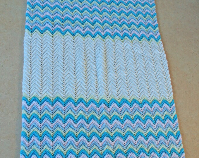 Multi Coloured Baby Blanket/afghan Handmade Crochet - Etsy Israel