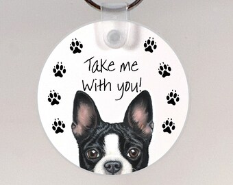 Boston Terrier Keychain, Boston Terrier Gift, Key Fob, Boston Terrier ...