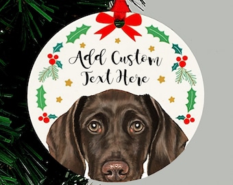 German Shorthaired Pointer Dog Ornament Personalized Pet Ceramic ...