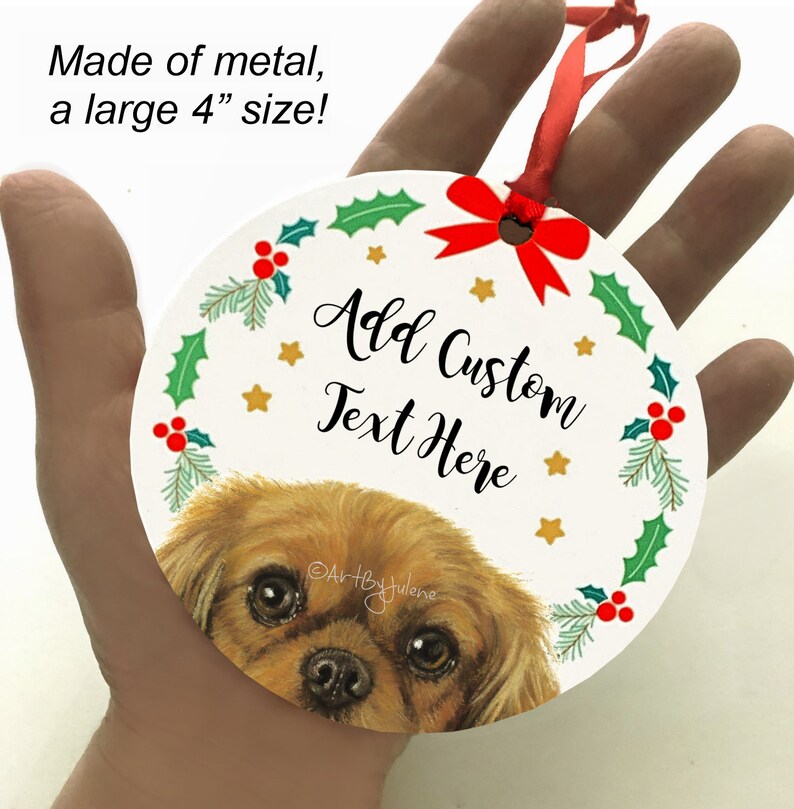 Ruby Cavalier King Charles Spaniel Personalized Christmas Ornament ...