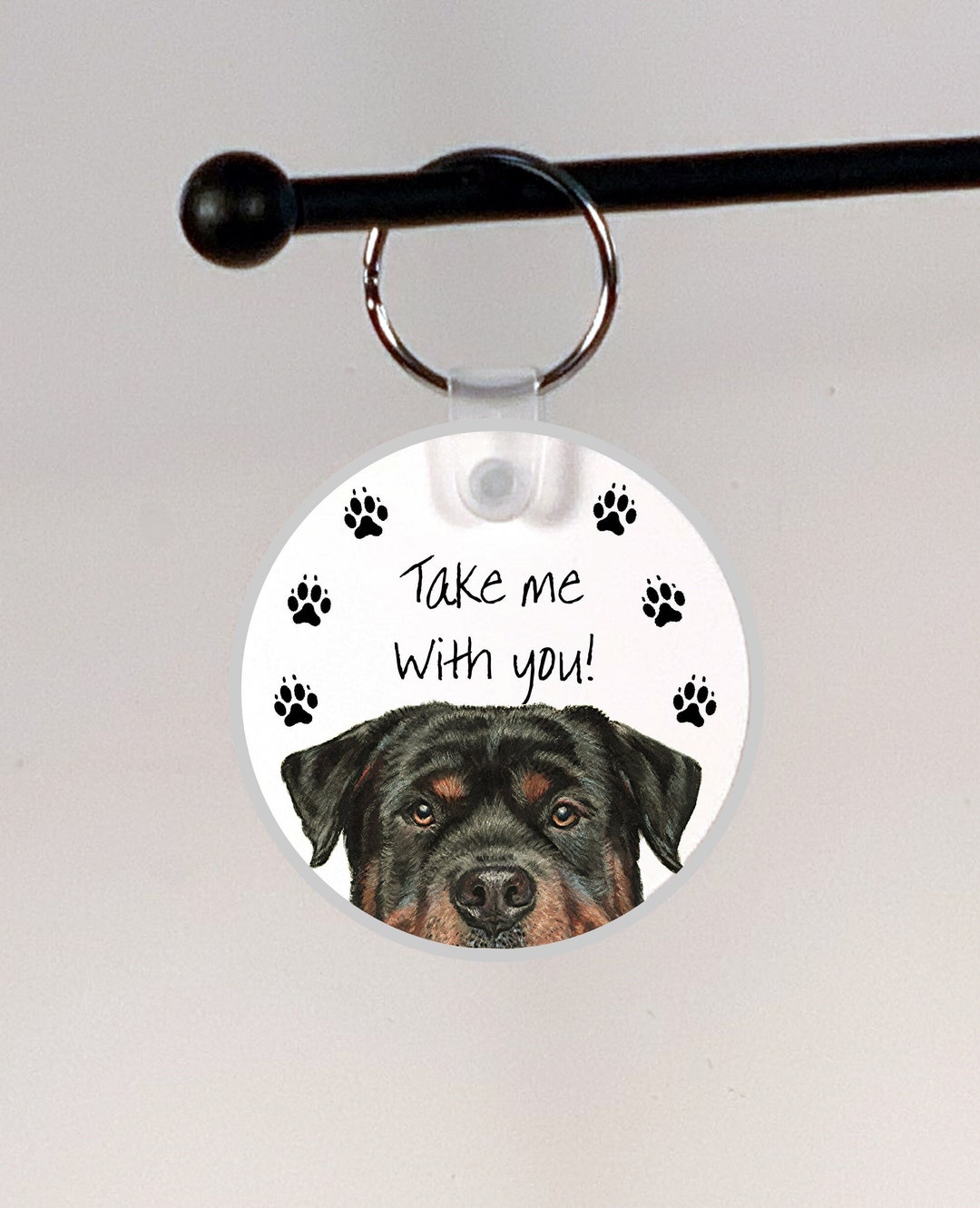 Rottweiler Keychain - Etsy