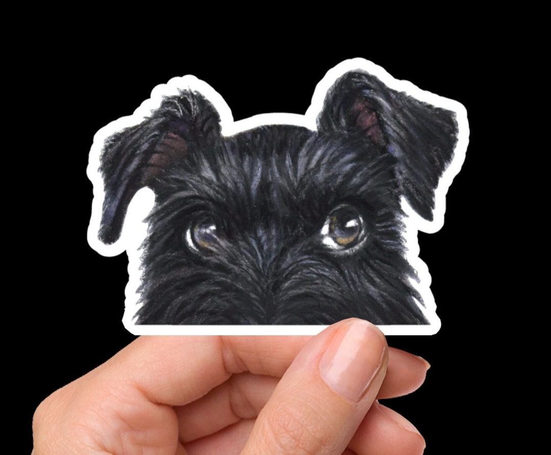 Schnauzer Stickers, Black or Gray Schnauzer Lover Gift - Etsy