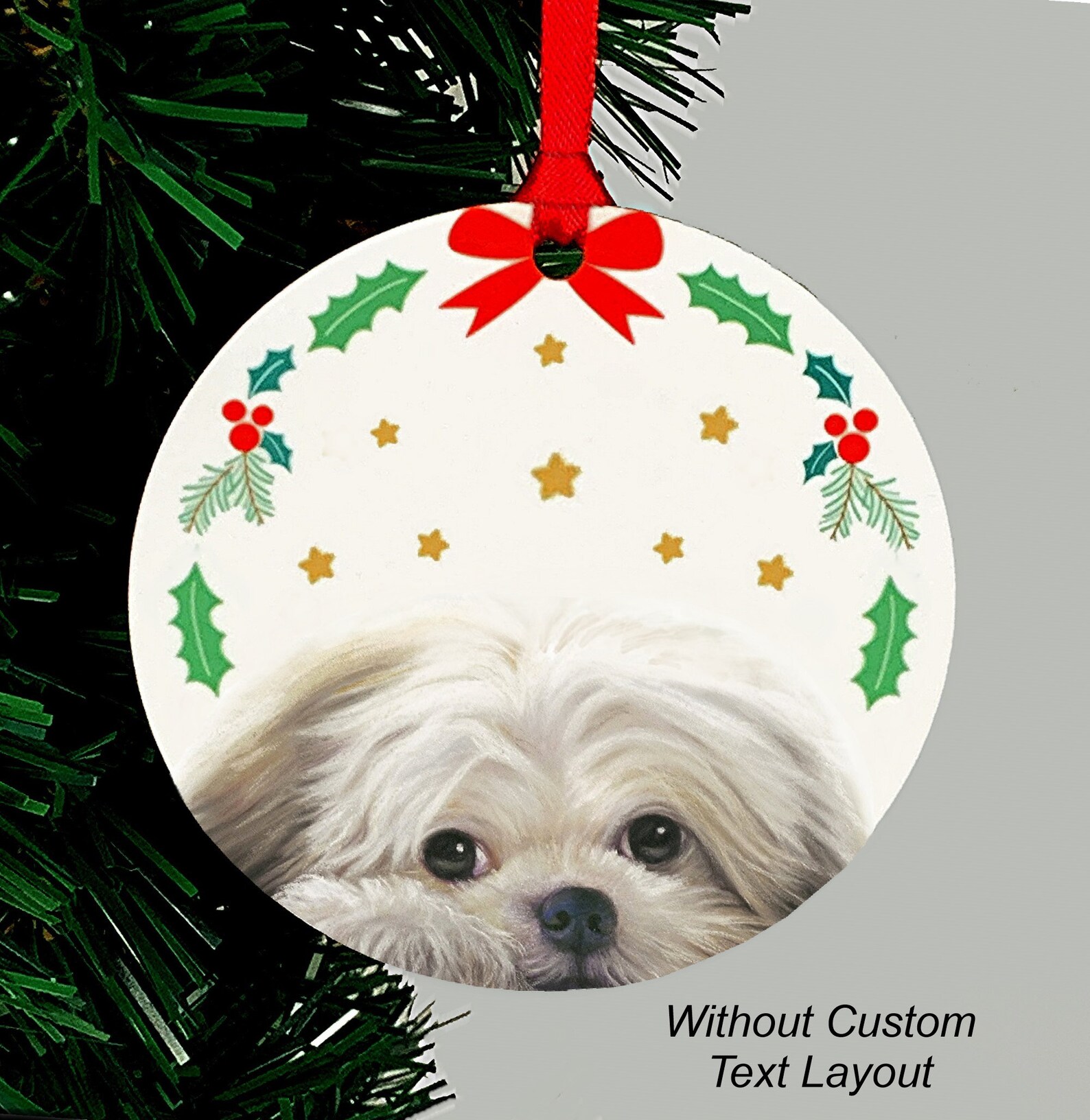 Shih Tzu Christmas Ornament Personalized Holiday Keepsake - Etsy
