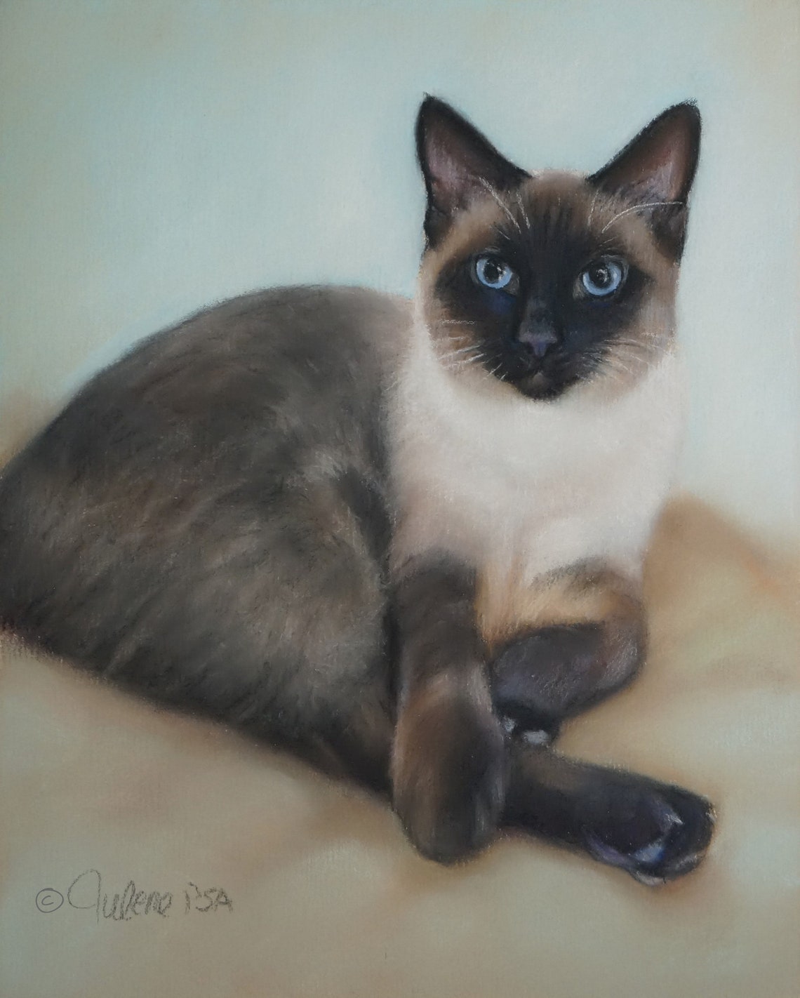 Siamese Cat Art Print | Etsy