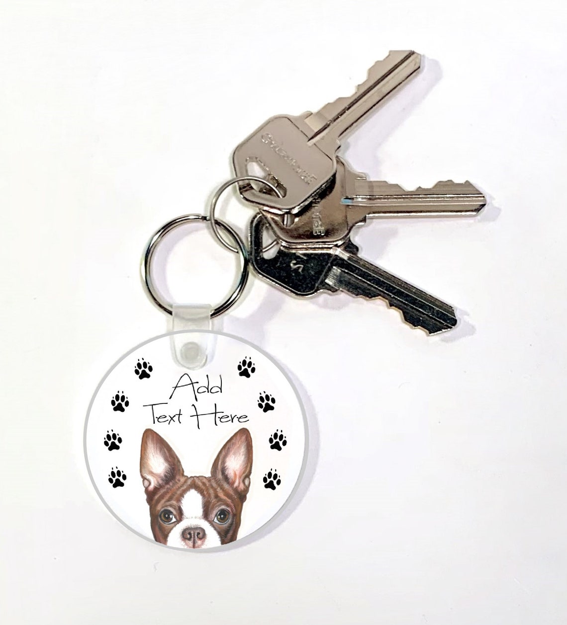 Boston Terrier Keychain | Etsy