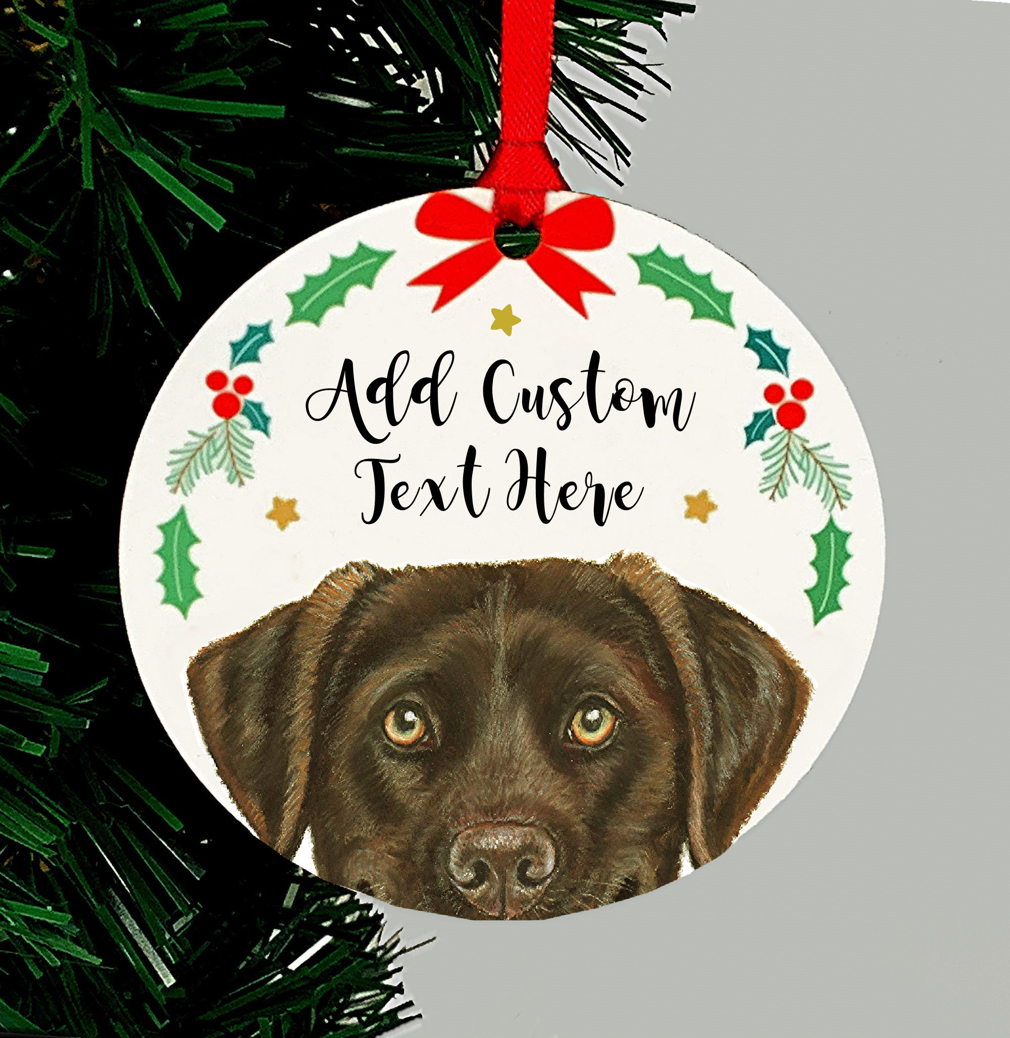 Merry Christmas Lab Puppies