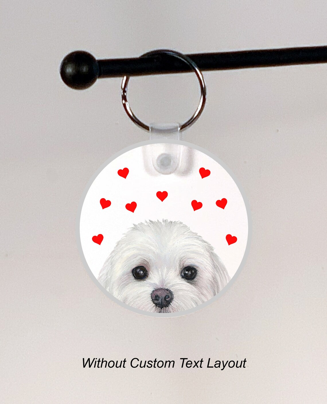 Maltese Keychain Personalized Maltese Gift | Etsy