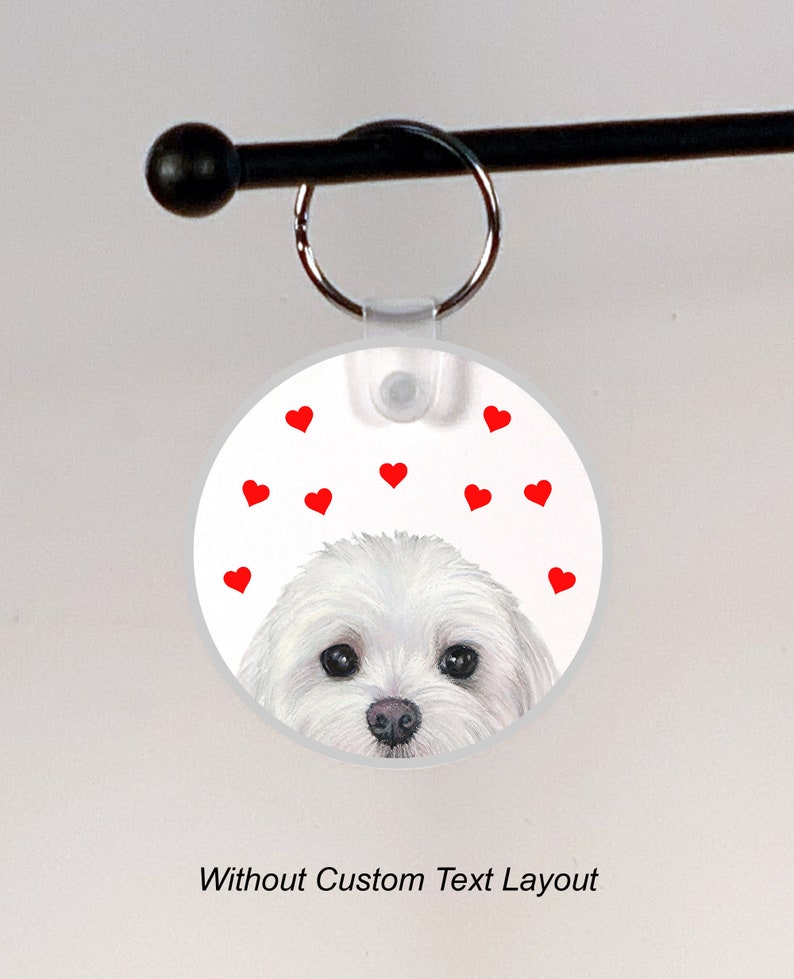 Maltese Keychain Personalized Maltese Gift | Etsy