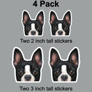 Boston Terrier Stickers, Black or Brown Boston Gift - Etsy