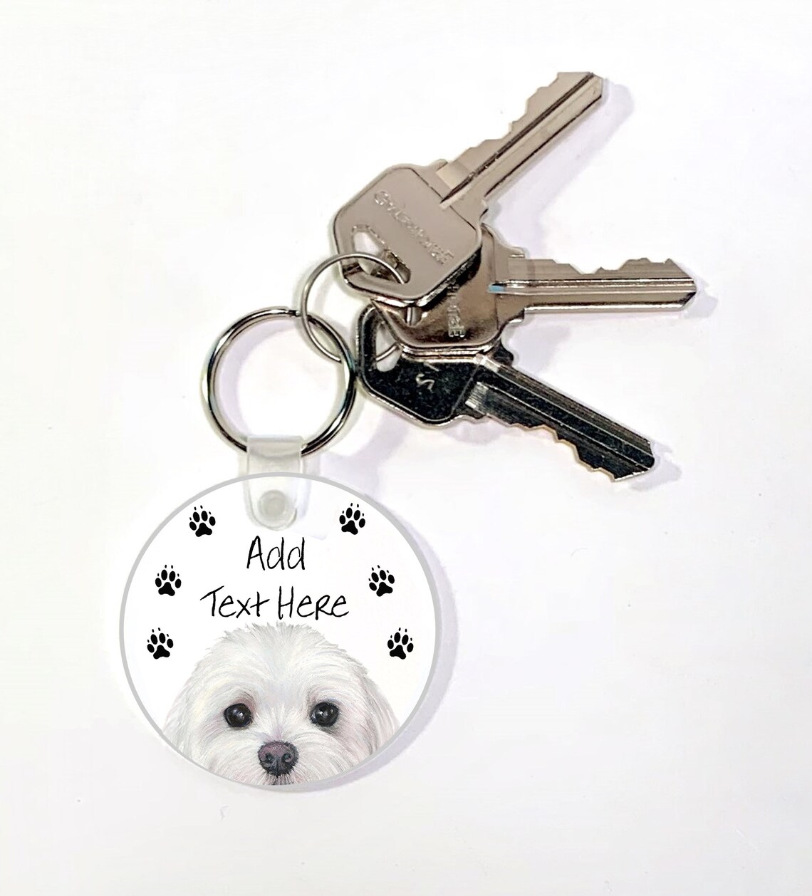Maltese Keychain Personalized Maltese Gift - Etsy