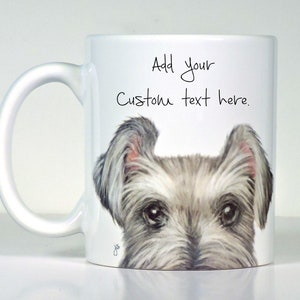 Schnauzer Coffee Mug, Personalized Black or Gray Schnauzer Gift - Etsy