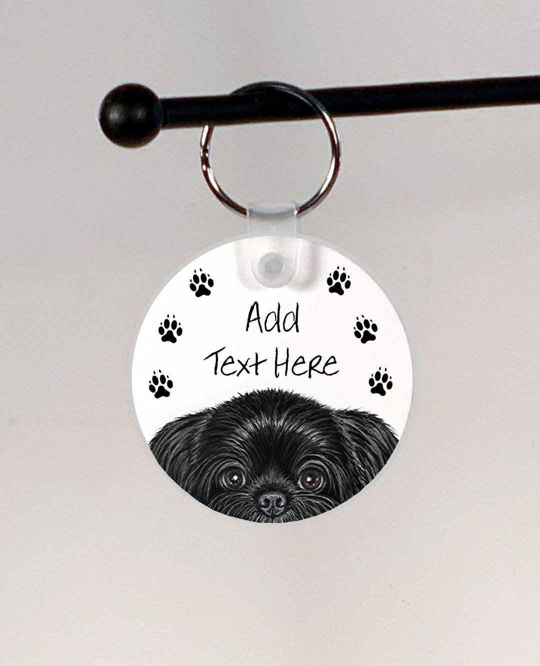 Black Shih Tzu Personalized Keychain - Etsy