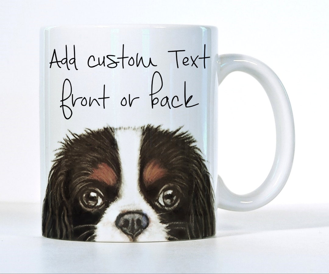 Cavalier King Charles Spaniel Mug, Tri Color Cavalier King Charles ...