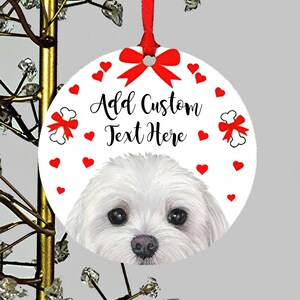 Maltese Keychain Personalized Maltese Gift | Etsy