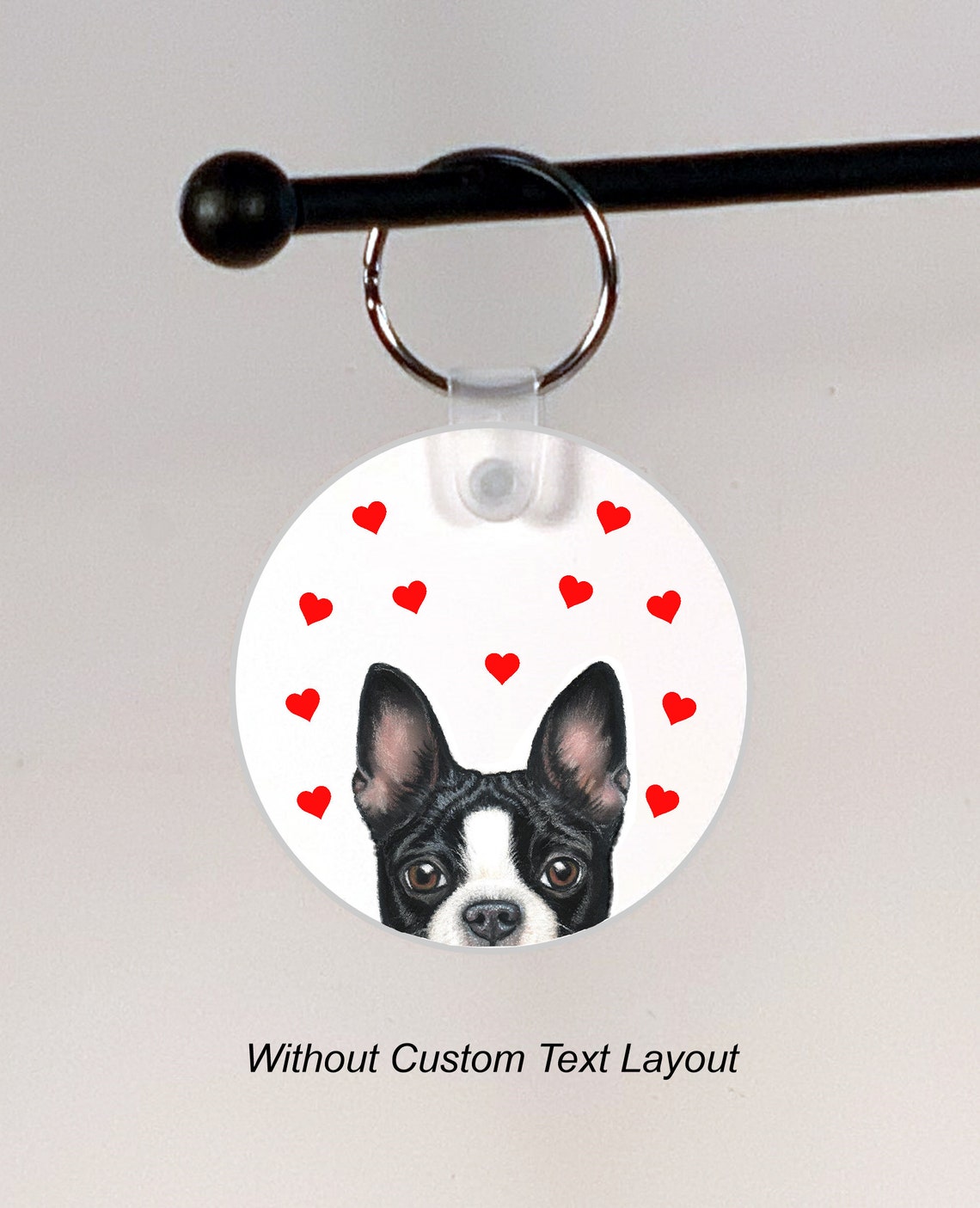 Boston Terrier Keychain - Etsy