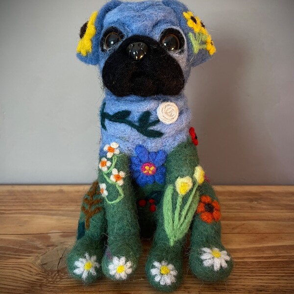 Felt Pug - Etsy