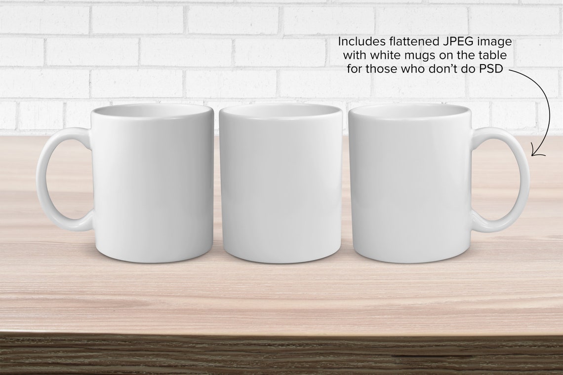 Smart Psd Mug Mockup 11 Oz Full Wrap Mug Mockup Coffee Cup Etsy