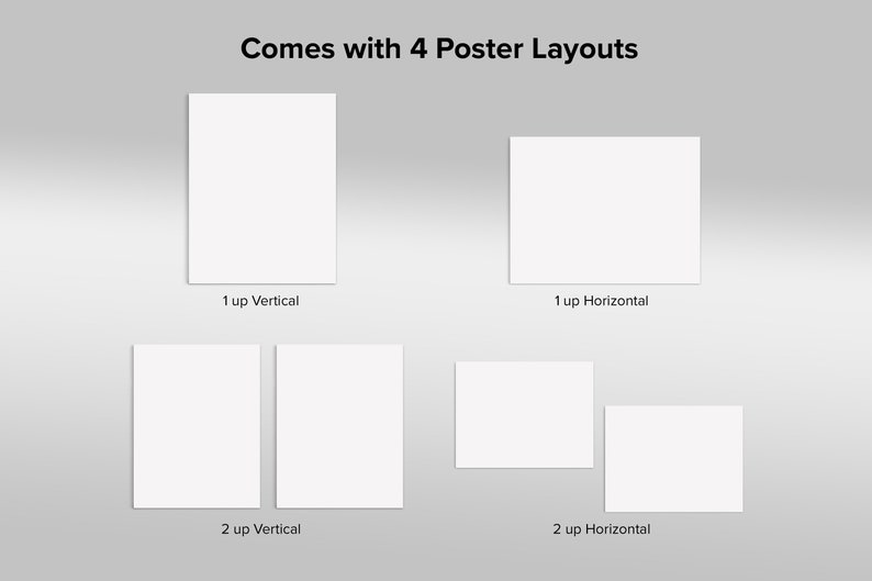 8.5x11 Letter Size Poster Mockup Bundle Poster Mockups - Etsy