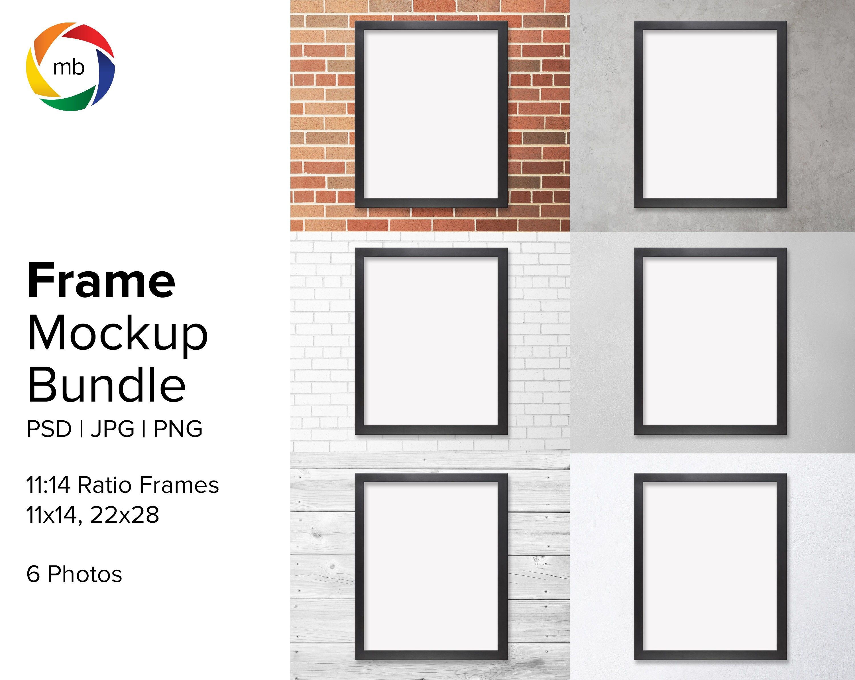 11:14 Ratio Poster Mockup Bundle Art Print Mockup for 11x14 | Etsy