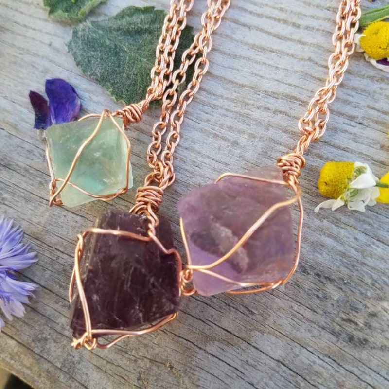 Green Flourite Copper - Etsy